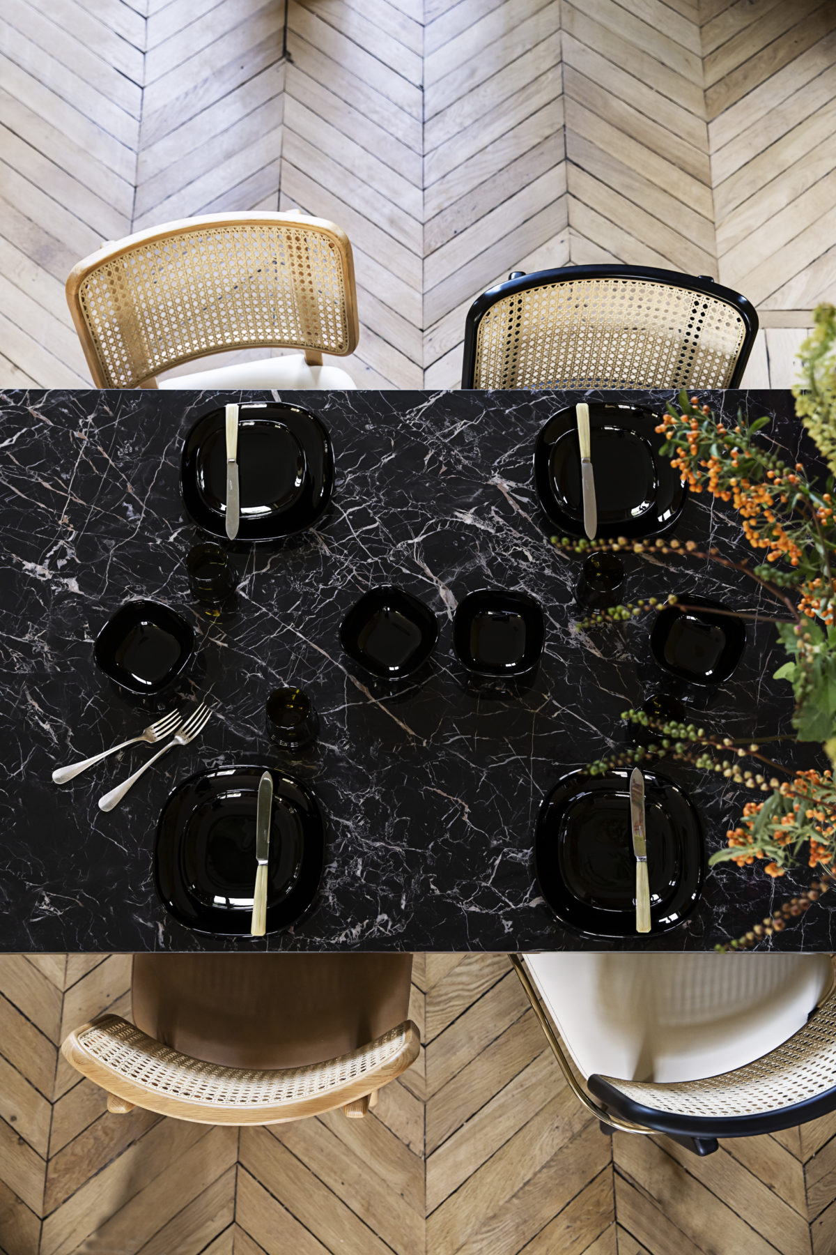 Terrazzo Horizon Dining Table - Red Edition